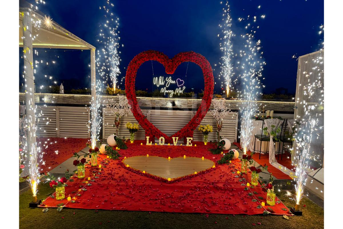 Dive into the most romantic proposal with our Marry Me Proposal Setup ...