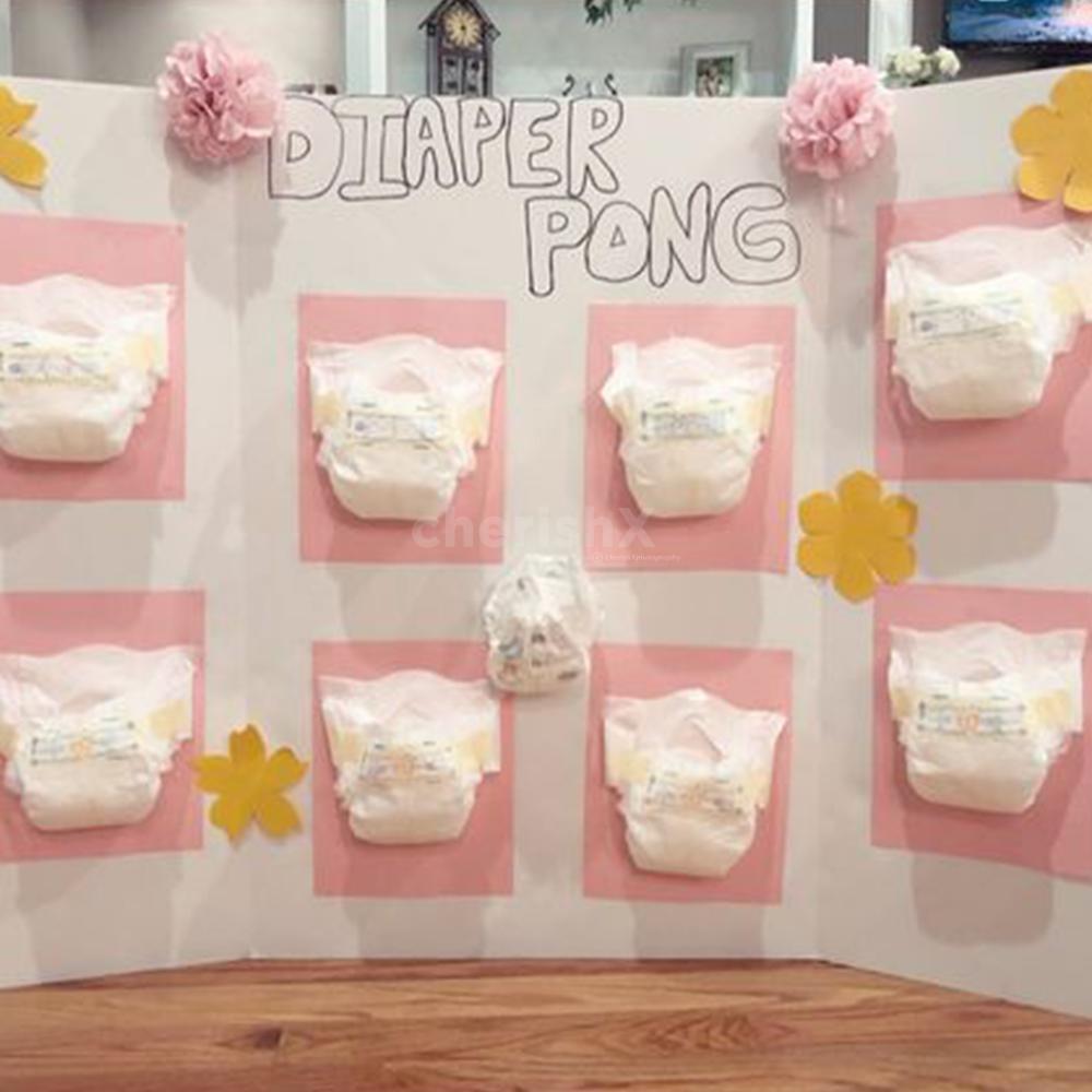 Elevate your baby shower celebration with our Diaper Pong Board game ...
